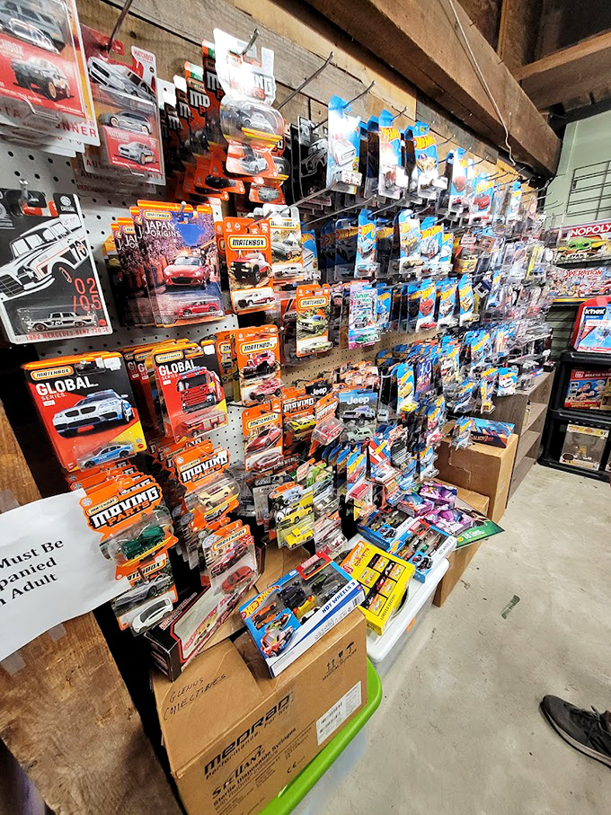 Matchbox heaven for collectors young and old. Remember when you could fit an entire car collection in your pocket? These miniature treasures still capture that magic.
