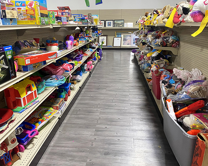 Toy paradise where childhood memories are recycled and reborn. That Fisher-Price phone might have more stories than yours!