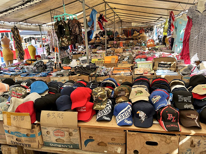 Hat collections that would make Indiana Jones weep with envy, displayed with the care of a museum curator's prized exhibition.