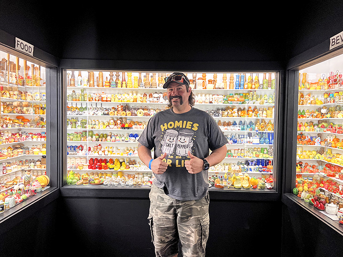 Standing amid thousands of shakers creates an oddly joyful experience. The colorful backdrop makes for the perfect vacation photo opportunity.
