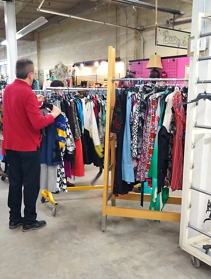 The "boutique" section offers curated fashion finds that make you wonder if someone accidentally donated their stylist's selections.