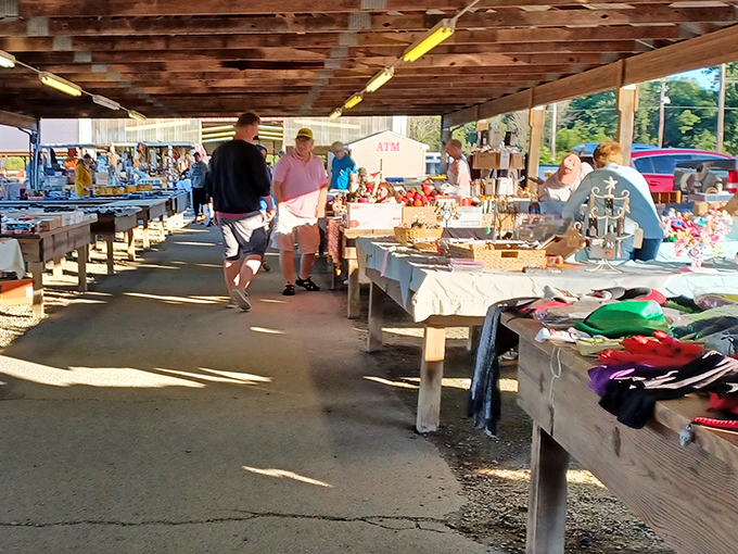 Fellow treasure hunters stroll the endless aisles, each carrying the hopeful expression of someone about to discover their holy grail.