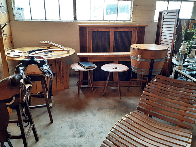 Not your average IKEA showroom. These handcrafted wooden pieces have survived longer than most modern marriages.