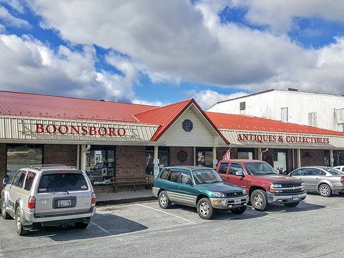 Boonsboro's Auction Square looks like it belongs on a postcard. Norman Rockwell would've loved painting this slice of Americana.