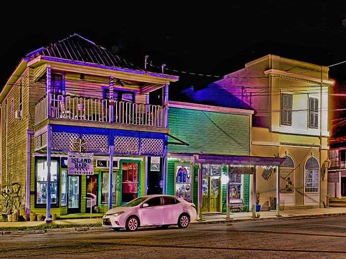 Cedar Key's colorful nightlife glows with small-town charm. The Island Bar promises stories, not just drinks.