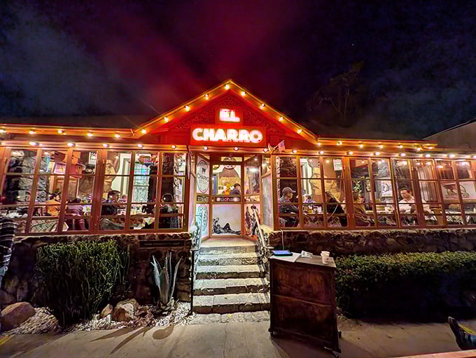 El Charro's twinkling lights create the perfect ambiance for burrito magic. It's like Christmas for your taste buds year-round!