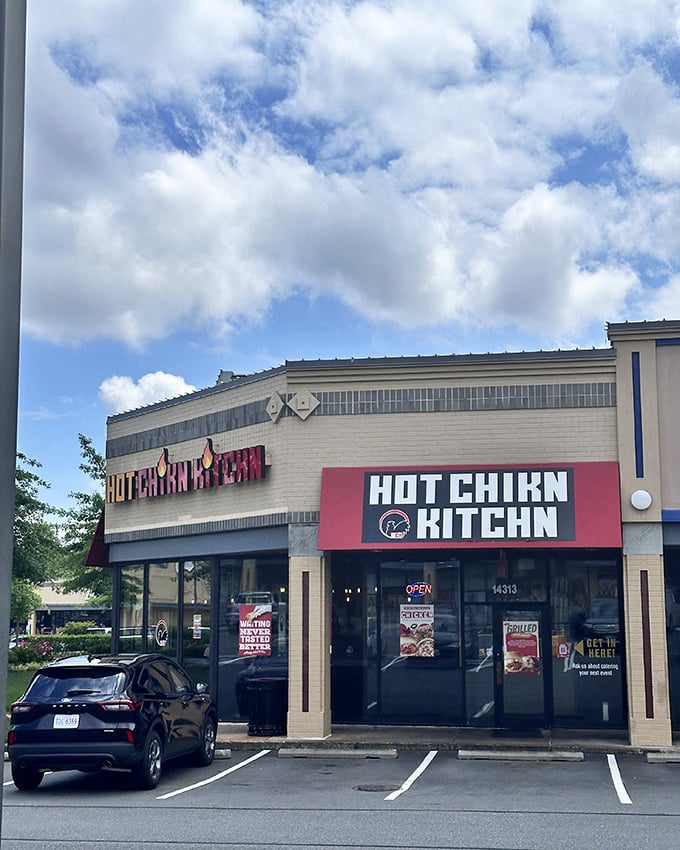 Don't let the strip mall location fool you—inside lurks Nashville-style heat that'll wake up your taste buds.