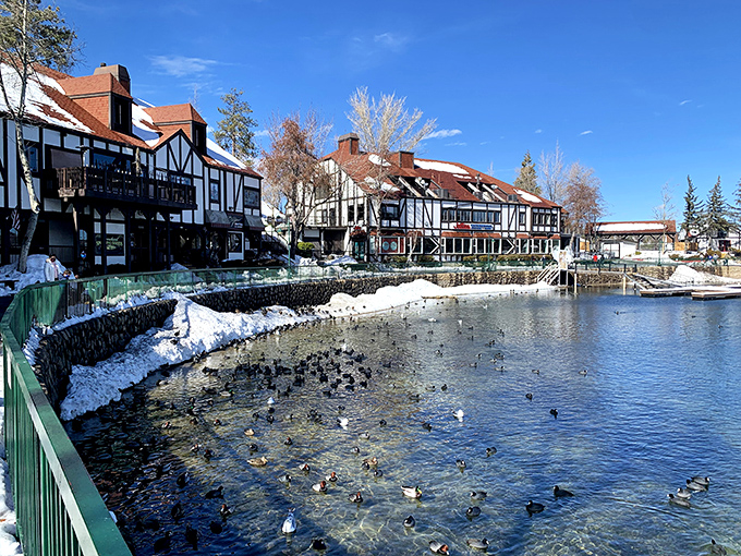 Alpine charm without the passport! These Tudor-style buildings make you forget you're just hours from Los Angeles.