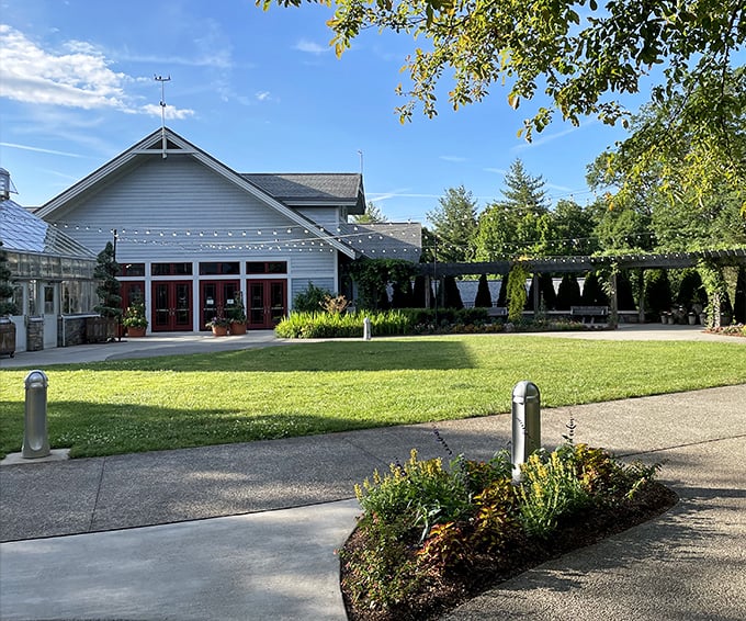 Garden architecture at its finest. The NC Arboretum's elegant buildings frame nature's beauty in perfect harmony.