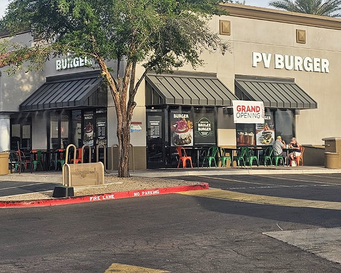 Paradise Valley Burger's unassuming storefront is the Clark Kent of burger joints &ndash; ordinary outside, superhero flavors inside.