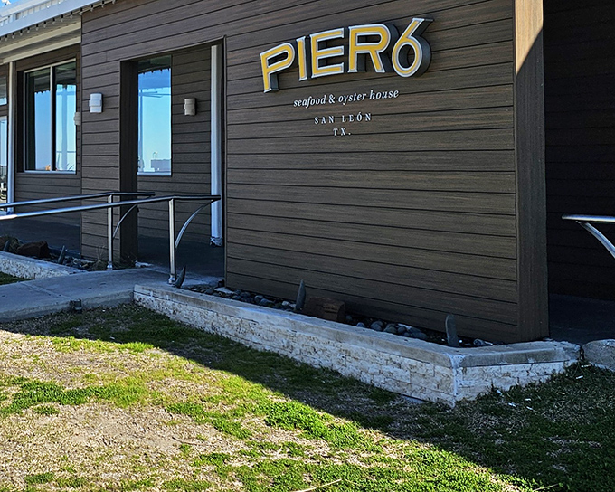Pier 6's sleek modern design brings a touch of urban sophistication to San Leon's seafood scene.