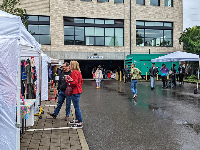Industrial-chic meets treasure hunting at Portland Flea, where the cool factor is as high as the ceilings.