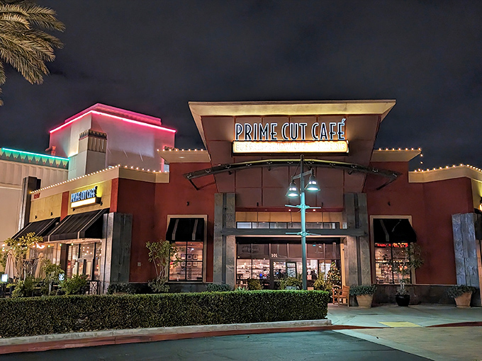 Prime Cut Café's modern exterior belies the ancient art perfected inside—transforming mere protein into profound pleasure.