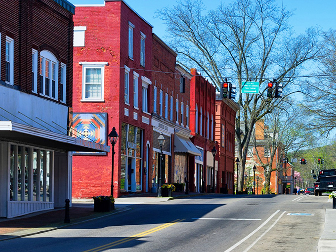 Rogersville's brick buildings and iron balconies transport you to another era, where you half-expect to see ladies with parasols strolling by.