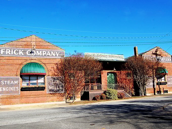 Salisbury's historic brick buildings house modern treasures, blending yesterday's craftsmanship with today's entrepreneurial spirit beautifully.