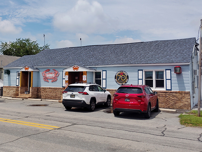 Sambo's weathered blue exterior tells stories of decades serving crabs to locals who wouldn't dream of going anywhere else.