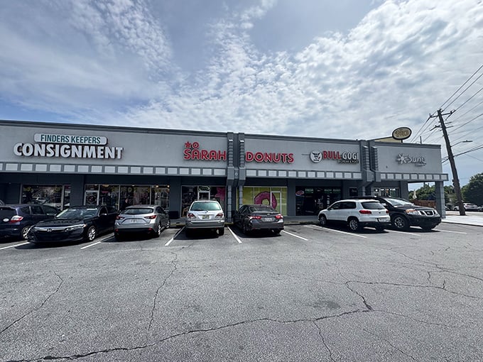 Sarah Donuts brings a touch of modern style to the classic donut shop. That Georgia map on the wall shows where your taste buds are headed!