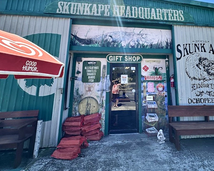 "Skunk Ape Headquarters" might be the most Florida sign ever created. Change my mind.