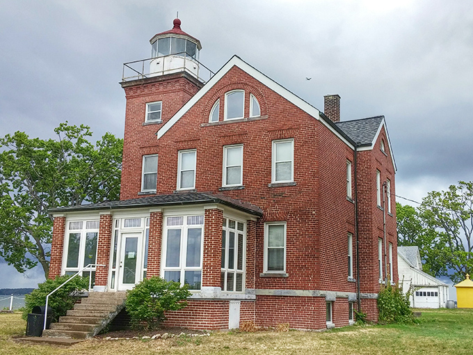 South Bass Island Light isn't your typical lighthouse—it's the mansion version, with brick walls that have weathered a century of storms.
