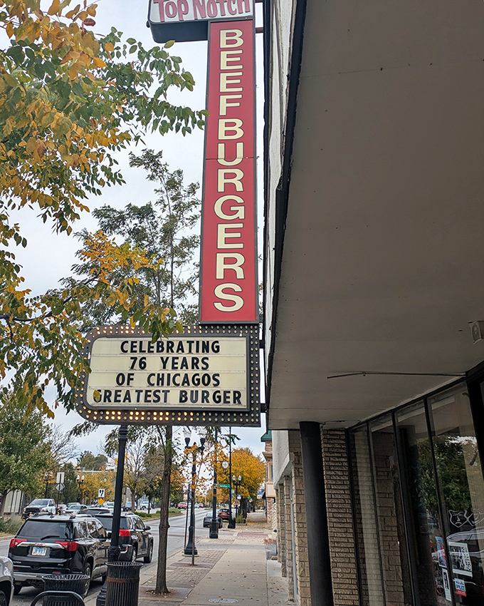 That vintage sign has been calling burger lovers home since your grandparents' first date.