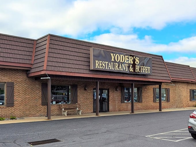 Yoder's distinctive roof and simple design speak to its no-nonsense approach. Great food doesn't need fancy packaging.