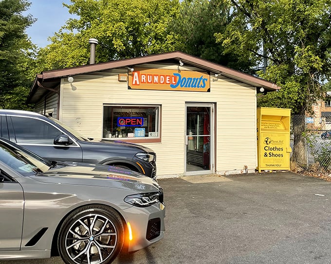 Morning light illuminates Arundel's unassuming shop. Those cars aren't parked there by accident &ndash; locals know where the good stuff is!