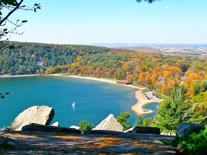 The breathtaking view of Devil's Lake from the bluffs shows why Baraboo isn't just about circus history &ndash; Mother Nature puts on quite a show here too.