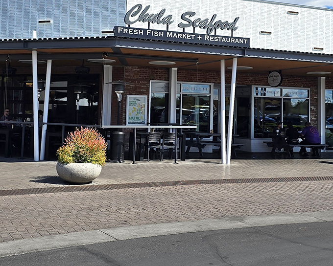 Morning light highlights Chula's understated elegance. This isn't just a restaurant; it's a seafood sanctuary where freshness reigns supreme.