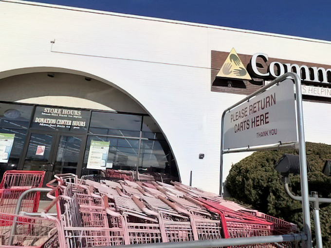 That curved entrance design says "welcome to bargain paradise" in architectural language we all understand.