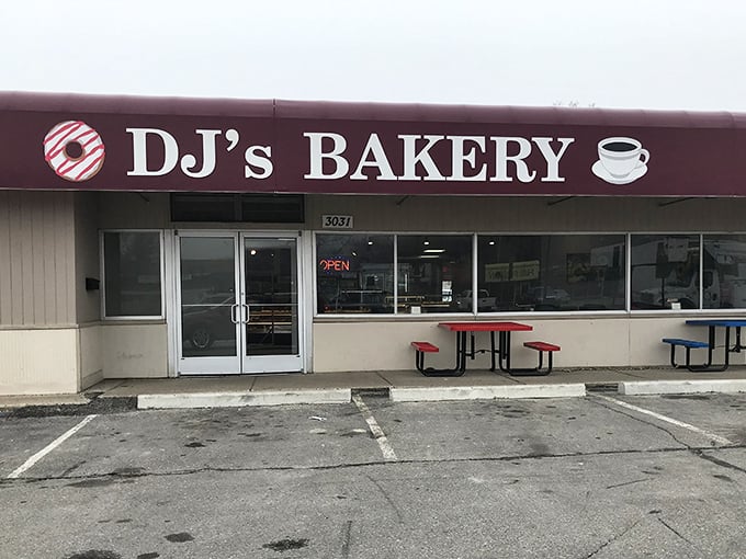 Simple storefront, extraordinary donuts &ndash; DJ's is the Clark Kent of Ann Arbor bakeries, hiding superpowers behind those modest glass doors.