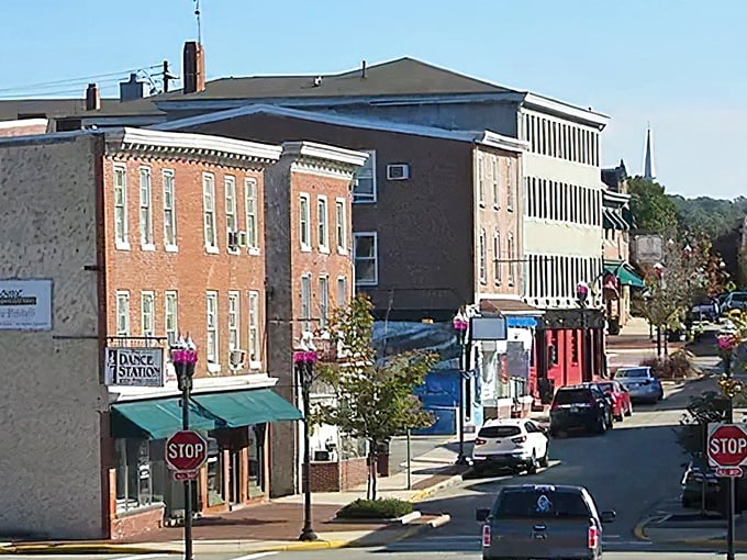 Brick buildings and practical shops line Elkton's streets. A retirement haven where your Social Security check covers more than just the basics.