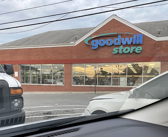 Wide windows reveal just a glimpse of the organized chaos waiting inside this treasure trove. 