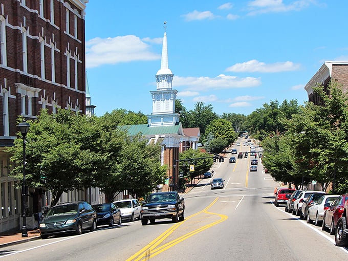 The impressive courthouse dominates Greeneville's skyline, a reminder of the town's historical significance and enduring community spirit.