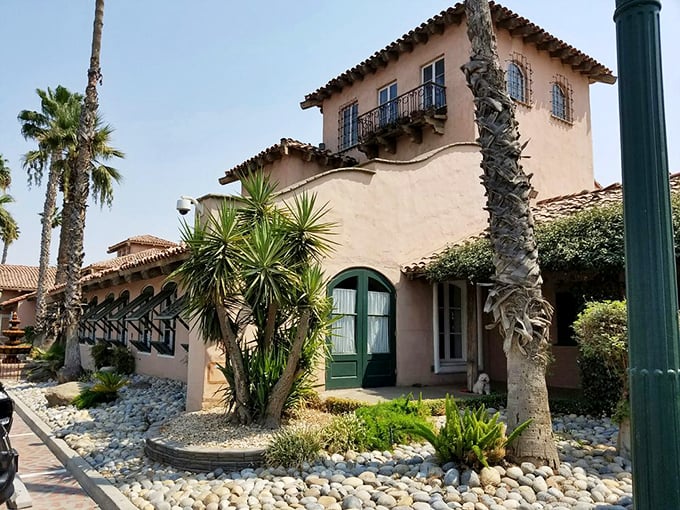 Palm trees and Spanish architecture make this beef oasis worth the drive. Harris Ranch feels like a resort where steaks are the main attraction!