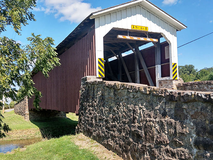 Weaver's Mill Bridge stands pristine in white&mdash;the architectural equivalent of your grandmother's Sunday best, practical yet elegant.