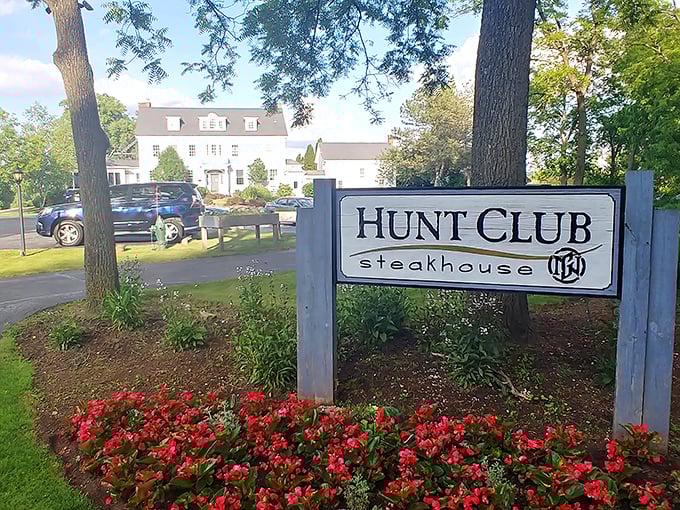 That elegant sign promises more than just dinner – it's an invitation to experience Wisconsin fine dining with lake country charm.