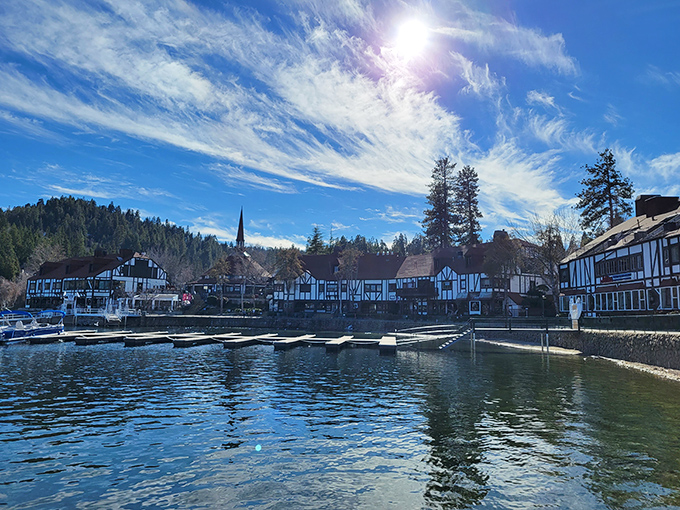Where ducks paddle past shops and the mountain air smells better than any designer perfume.