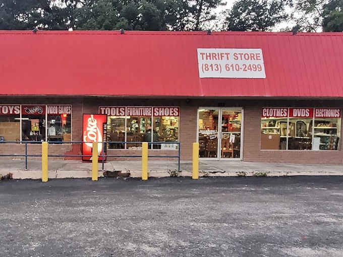 Those windows offer just a peek at the organized chaos of goodies that make this place a thrifter's dream.