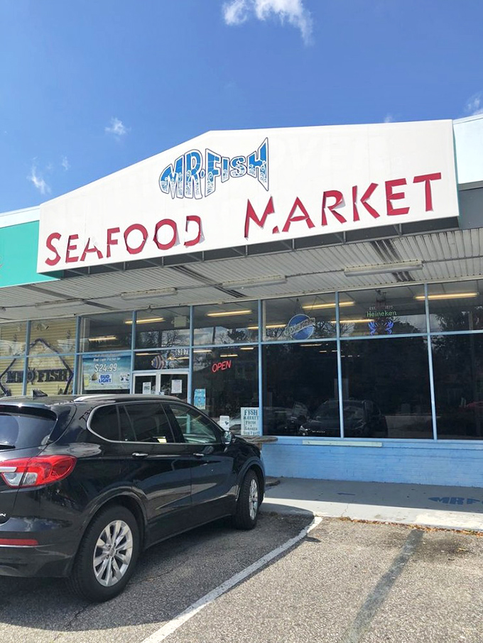 The sign says "Seafood Market" but locals know it's really the gateway to flavor paradise.