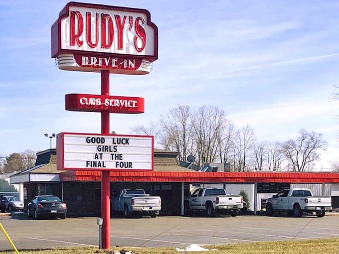 That classic drive-in silhouette against the sky - pure Americana that never goes out of style.