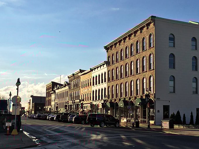 Historic elegance meets small-town charm along Sandusky&rsquo;s waterfront, where preserved buildings hold local shops and eateries beneath Ohio&rsquo;s sky.