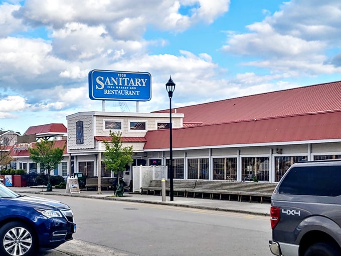 Downtown charm meets seafood heaven at the Sanitary. That red roof has sheltered countless happy meals and vacation memories.
