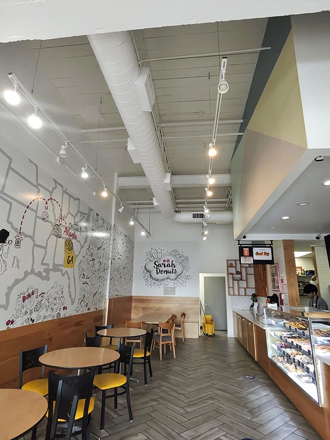 High ceilings and clean design make Sarah Donuts feel special without being pretentious. The perfect setting for serious donut appreciation.