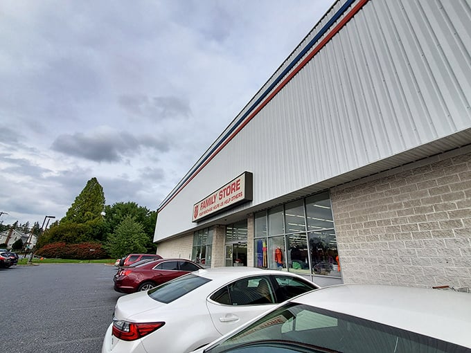 Clean lines and simple signage belie the treasure trove of bargains inside this Whitehall Township store.