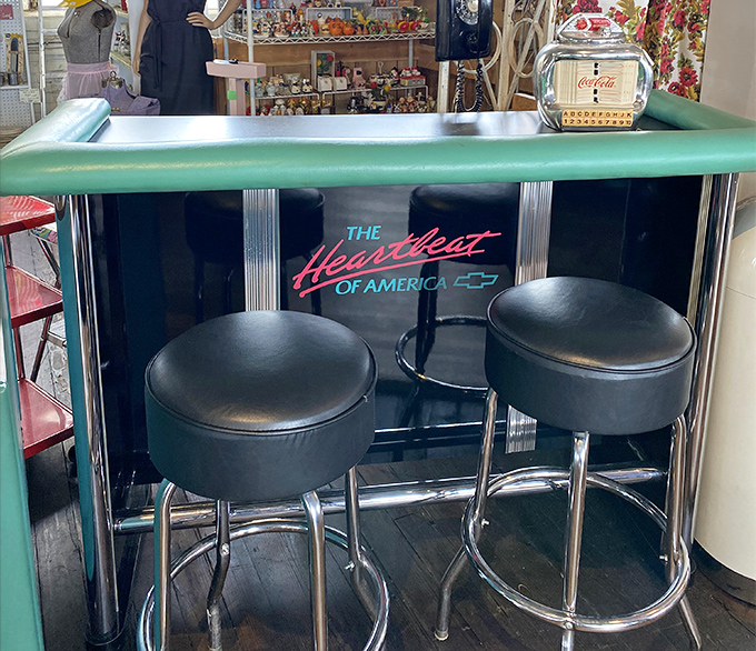 "The Heartbeat of America" indeed! This Chevy-themed bar would make any car enthusiast rev their decorating engines.
