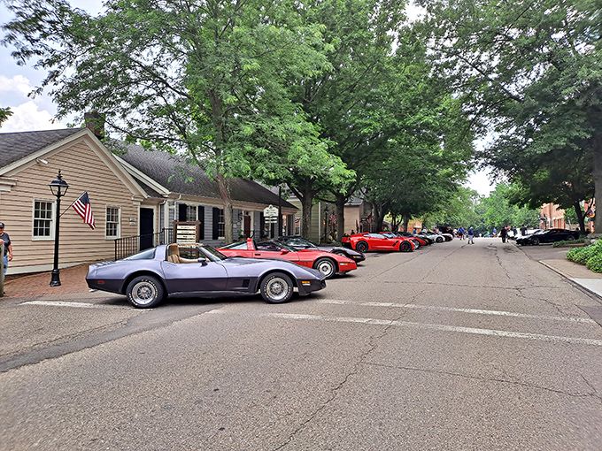 Winter transforms the village into a snow-dusted postcard, proving that history looks good in any season.