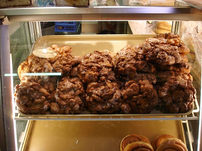 Apple fritters so packed with fruit they could count as a serving of produce&mdash;at least that's what I tell myself.