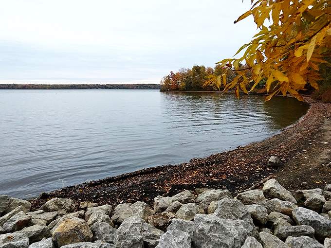 The shoreline whispers stories of seasons past. Those rocks have witnessed countless sunsets, each more spectacular than the last.