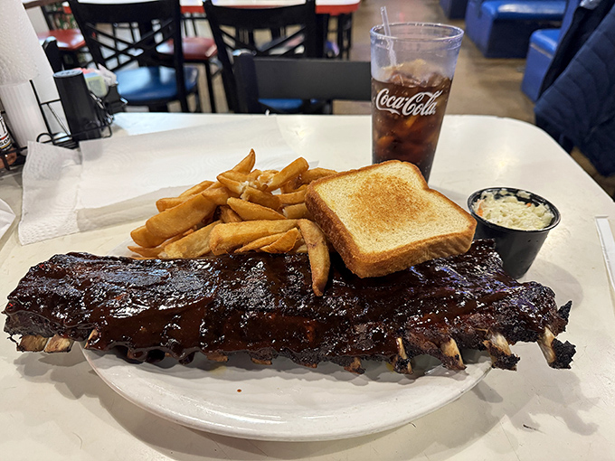 Fall-off-the-bone ribs lacquered with sauce so good you'll be tempted to lick your neighbor's plate when they're not looking.