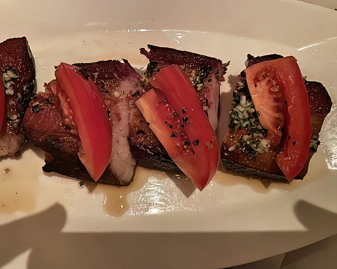 Forget everything you thought you knew about breakfast meat. This thick-cut bacon transcends ordinary brunch fare into the realm of life-changing experiences. 